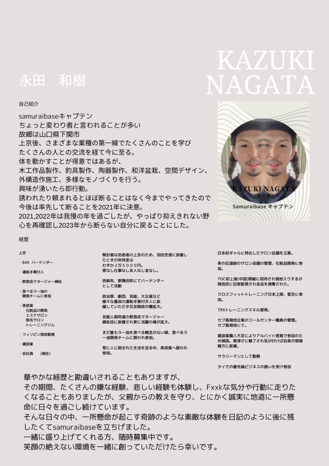 プロフィール | samuraibase